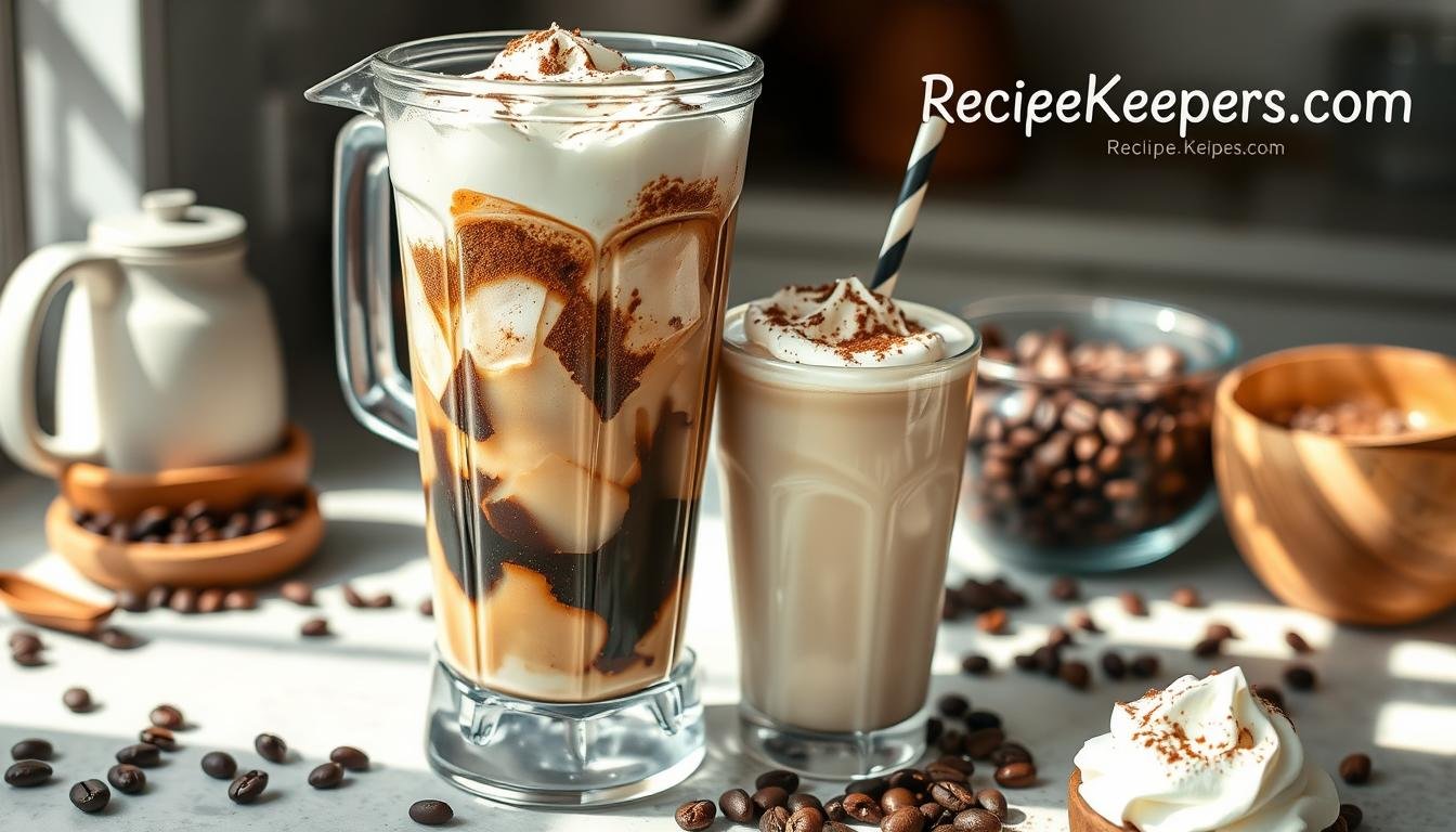 Creamy Homemade Mocha Frappe with Coconut Milk